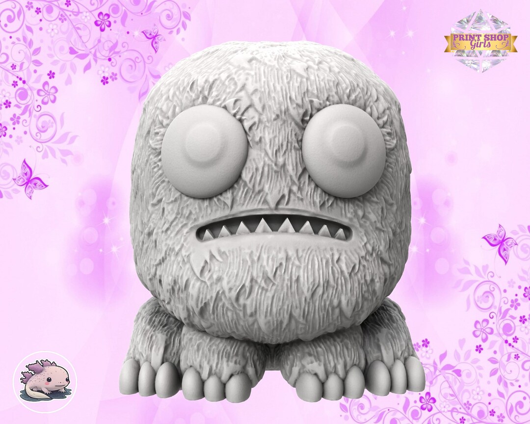Furry, the Fur Ball Miniature Monster in Box Figure Funny Creatures ...