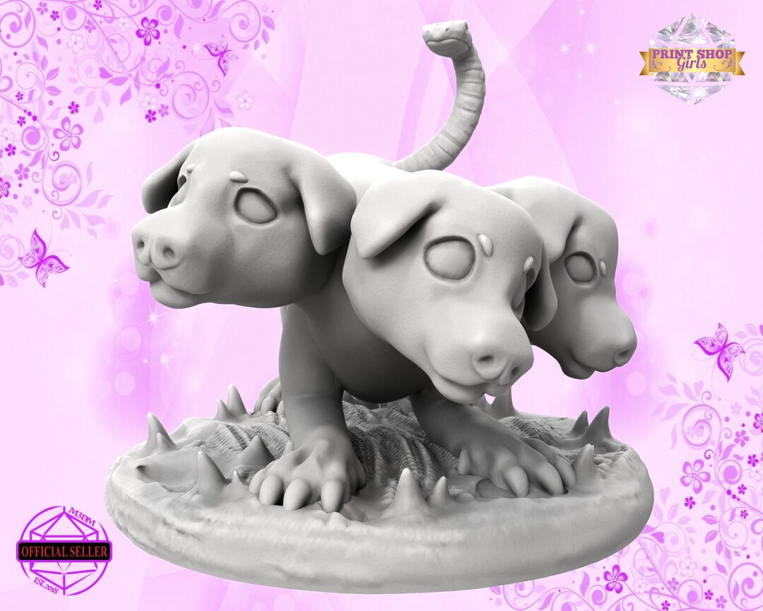 Little Hellhound Miniature | Cute Fantasy Animal Figure | Special DIY ...