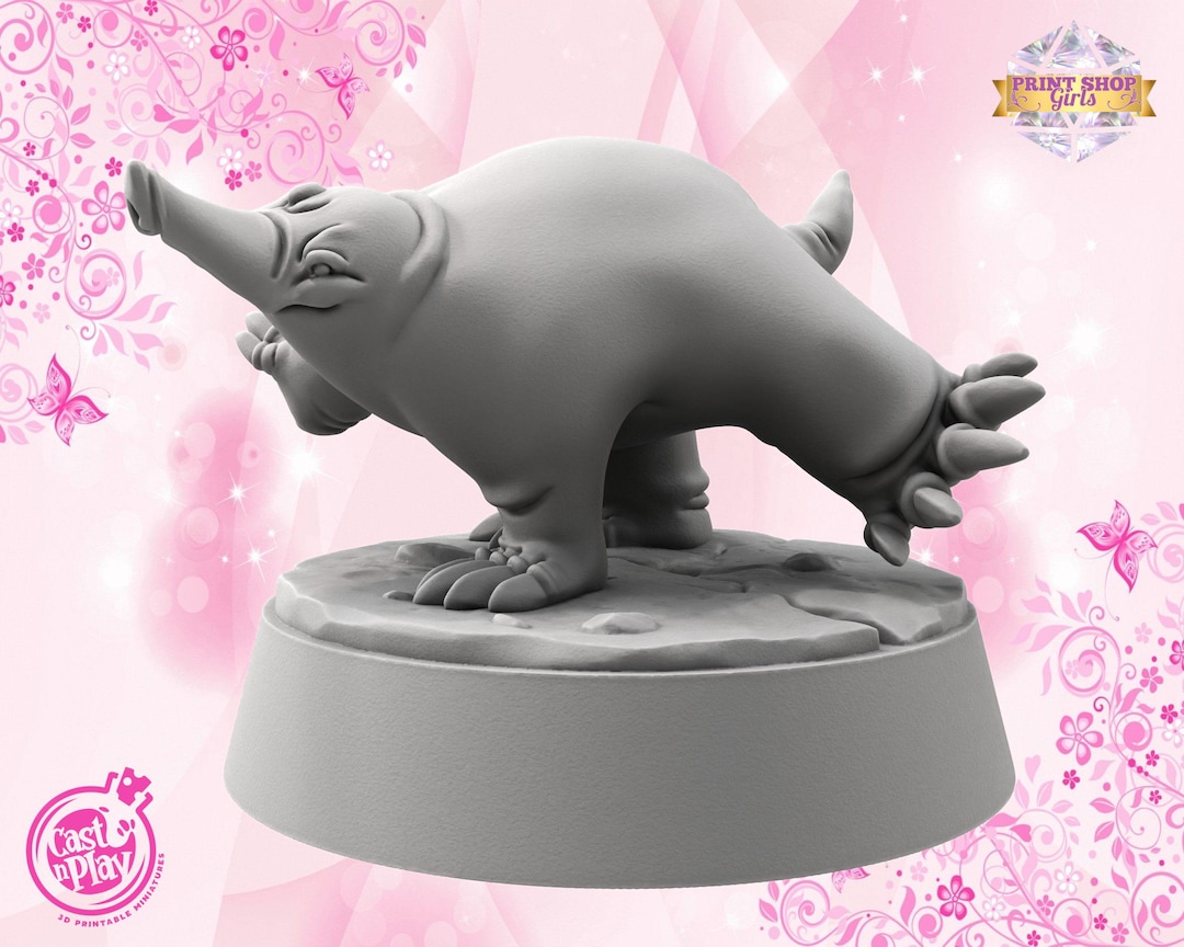 Sniffing Mole Miniature | Cute Mole Adventurer Figure | 3D Resin Print ...