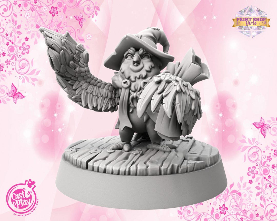 Magician's Mail Owl Miniature | Ou, the Owl Miniature | Cute Fantasy ...