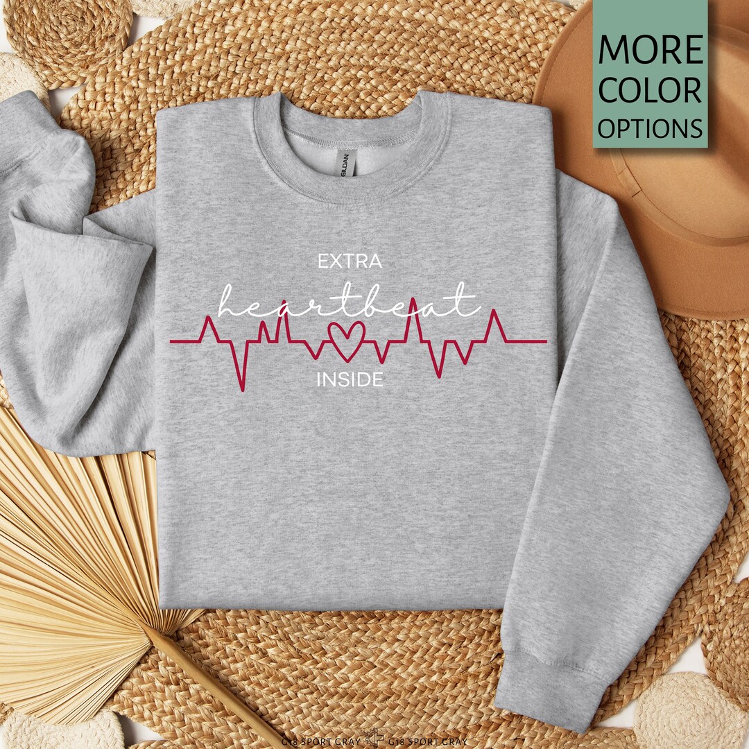 Extra Heartbeat Inside Mommy Mom Mama T-shirt Sweatshirt Crewneck Tee ...