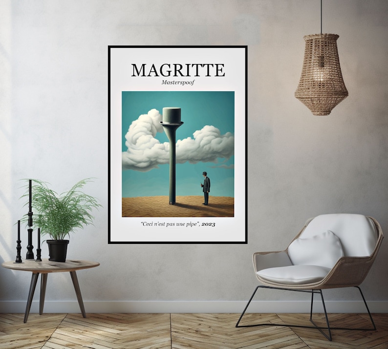 Magritte, Ceci Nest Pas Une Pipe Print, Altered Art Painting, Altered Art Print, Downloadable ...