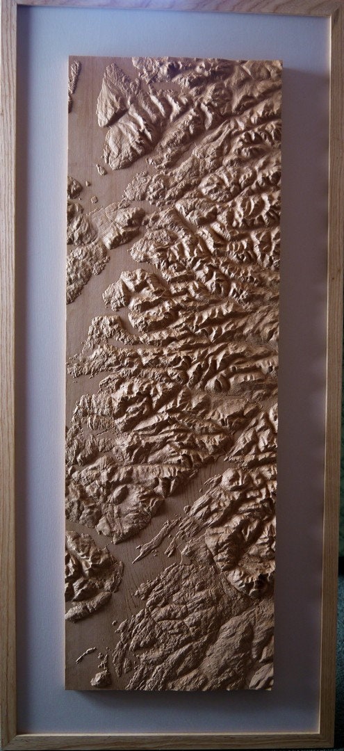 Bespoke Wooden Map Topographic Map Sculpture - Etsy