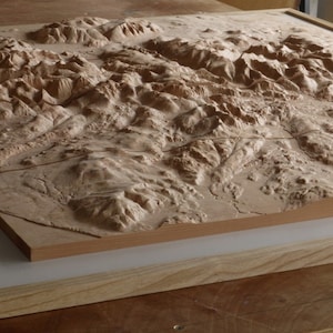Bespoke Wooden Map Topographic Map Sculpture - Etsy