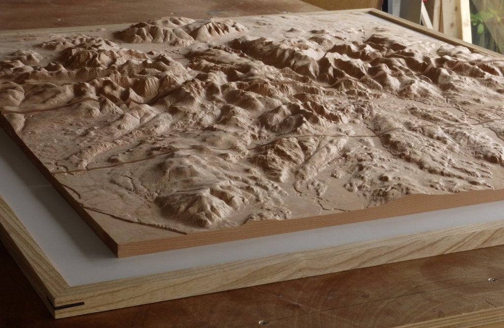 Bespoke Wooden Map Topographic Map Sculpture - Etsy