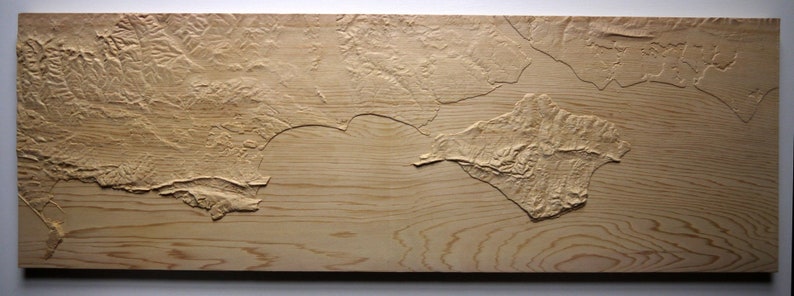 Bespoke Wooden Map Topographic Map Sculpture - Etsy