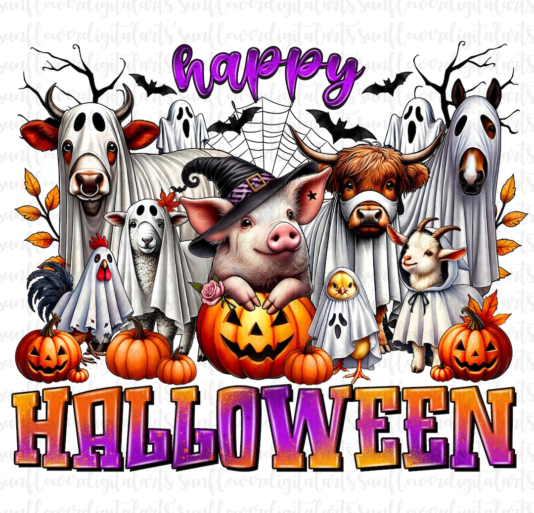 Happy Halloween Png, Halloween Farm Png, Halloween Animal,halloween Png ...