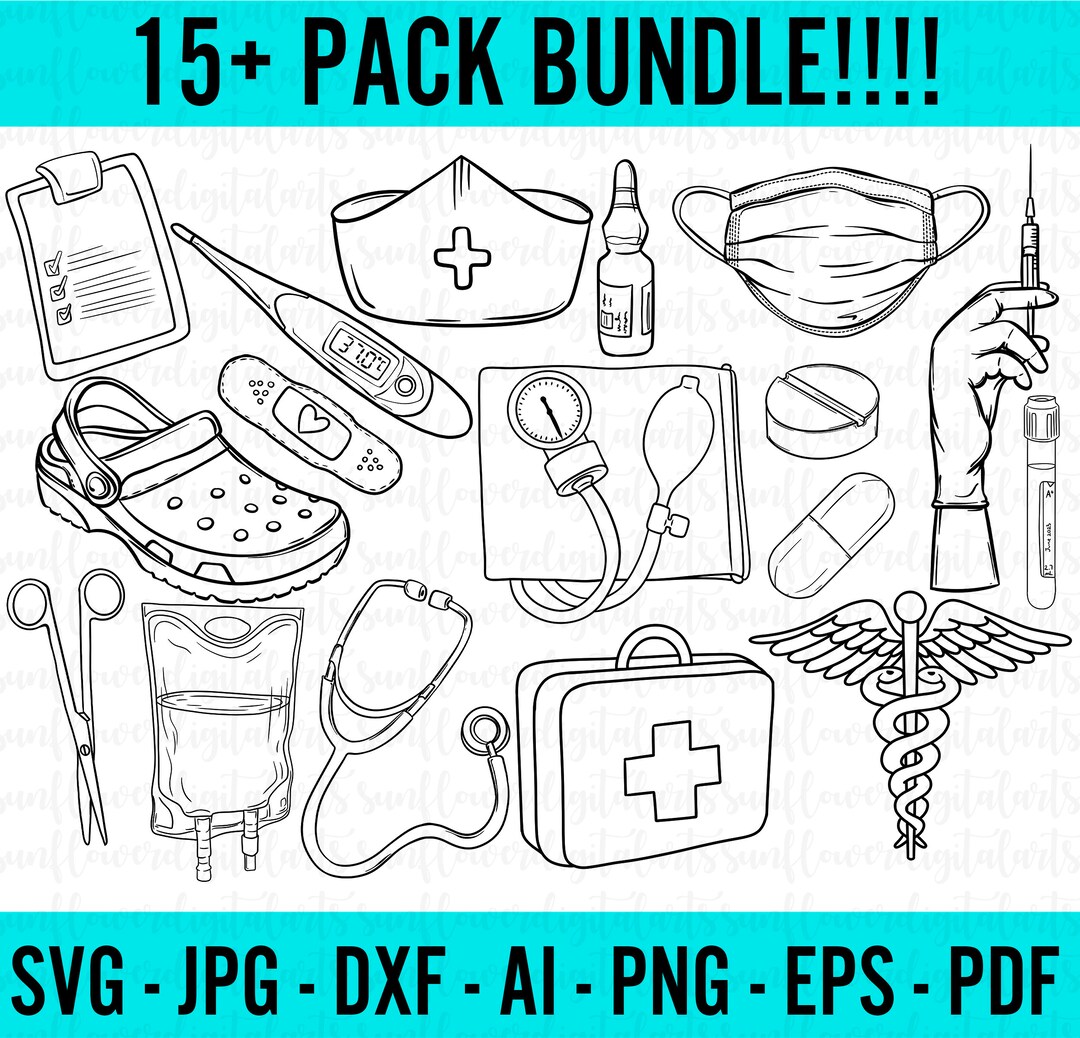 Nurse Icons SVG Bundle, Nurse Quotes SVG, Doctor Svg, Nurse Svg Heart ...