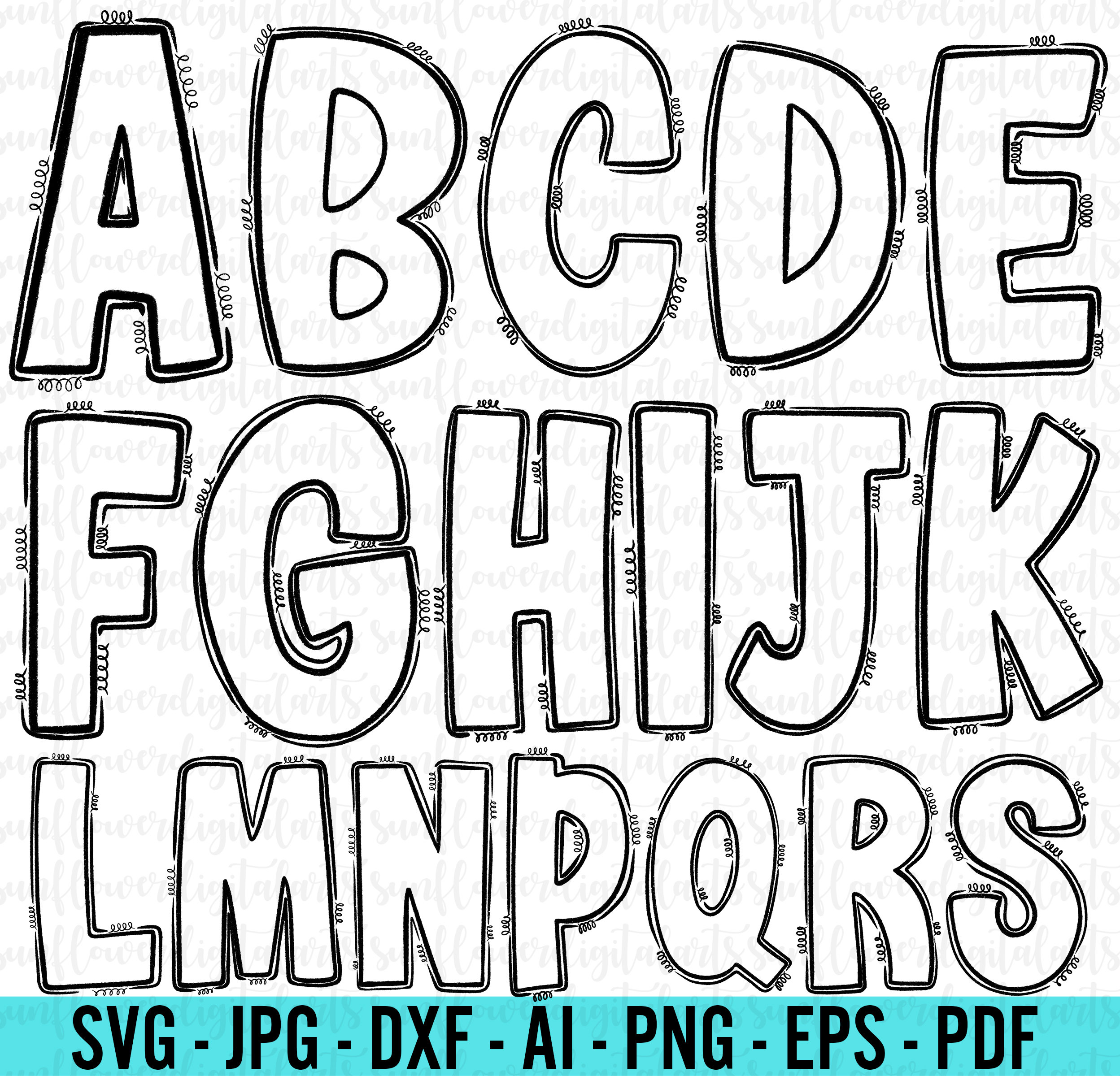 Doodle Font Svg, Doodle Font Png, Doodle Letters Svg, Doodle Alphabet ...