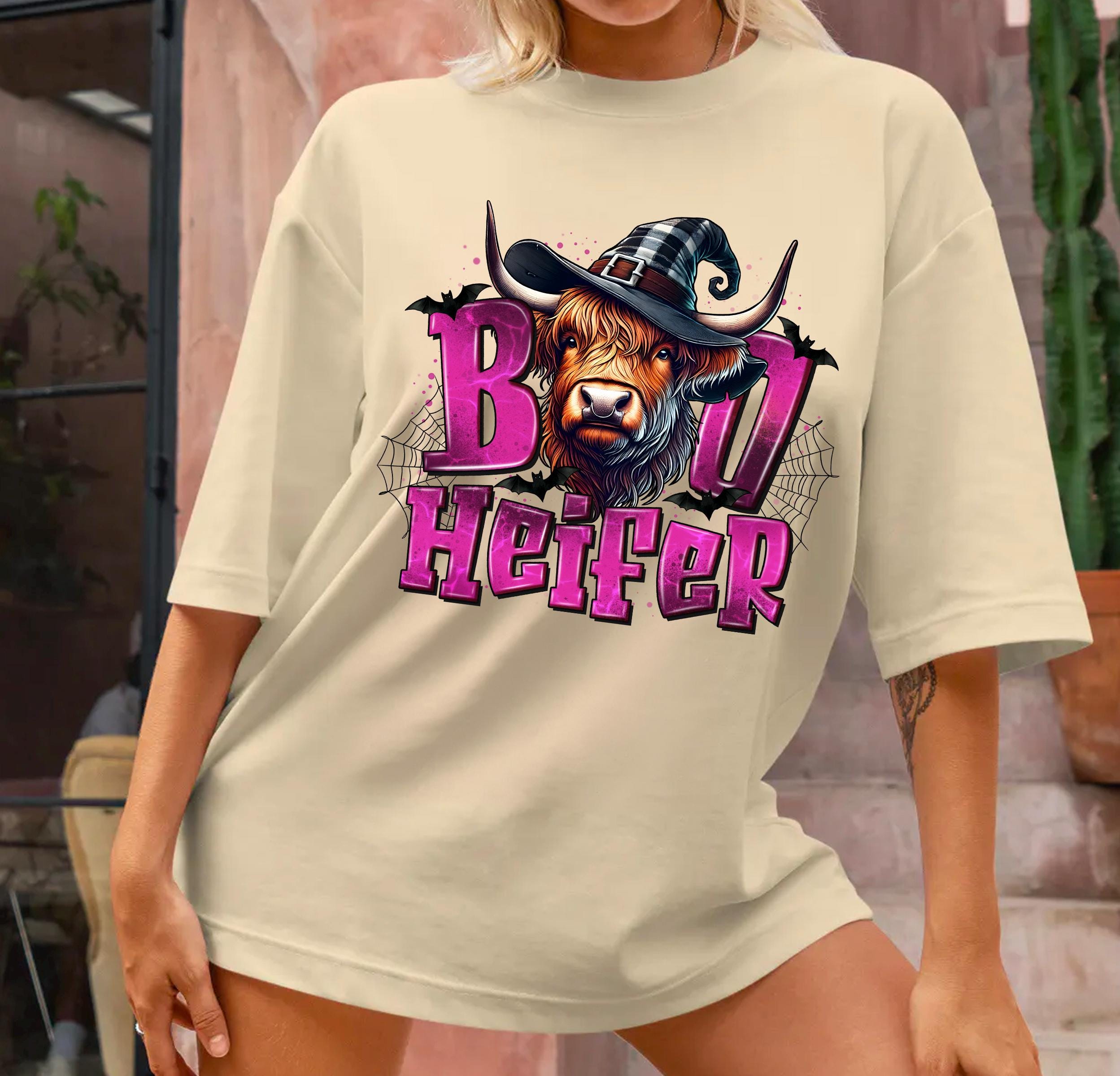 Boo Heifer Png, Highland Cow Png,halloween Png, Trick or Treat Png ...