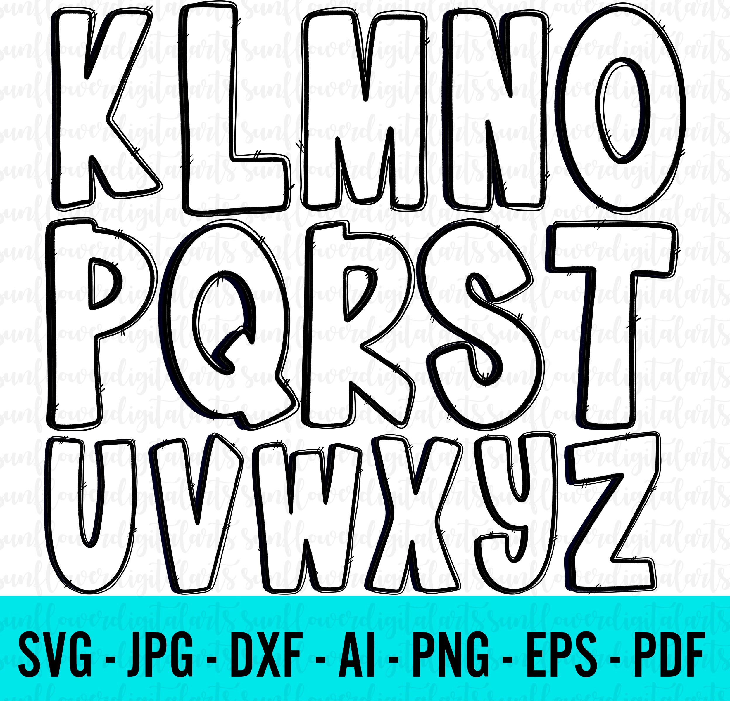 Doodle Font Svg, Doodle Font Png, Doodle Letters Svg, Doodle Alphabet ...