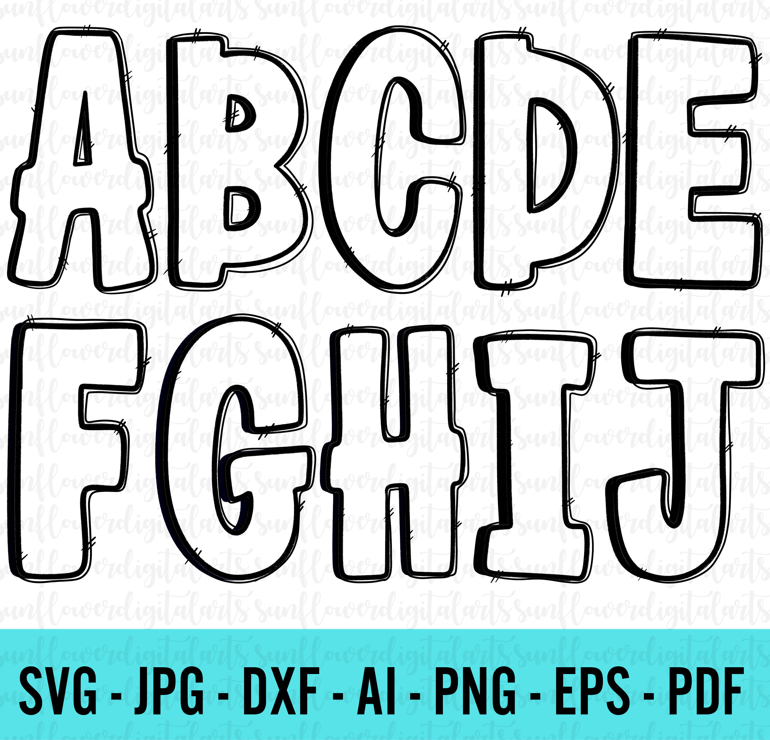 Doodle Font Svg, Doodle Font Png, Doodle Letters Svg, Doodle Alphabet ...