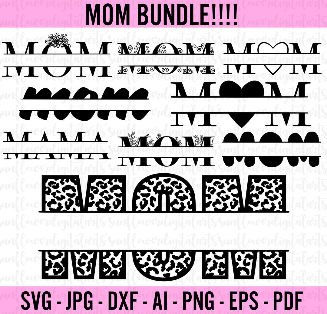 Mom SVG, Mother Svg, Mother's Day SVG, Mom Split Name Frame Svg, Mum ...