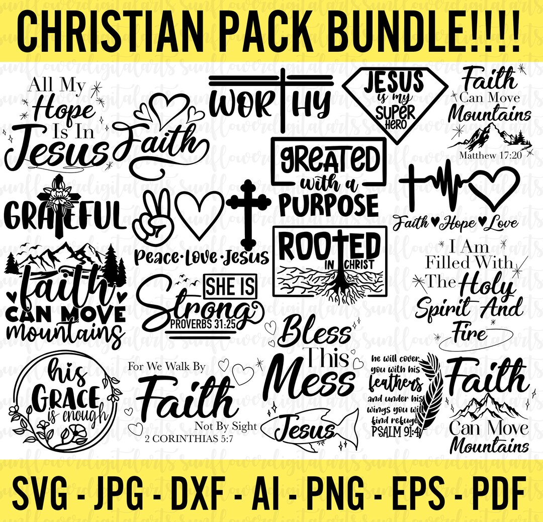 Christian Bundle SVG, Scripture Bundle, Waymaker SVG, Bible Verse ...