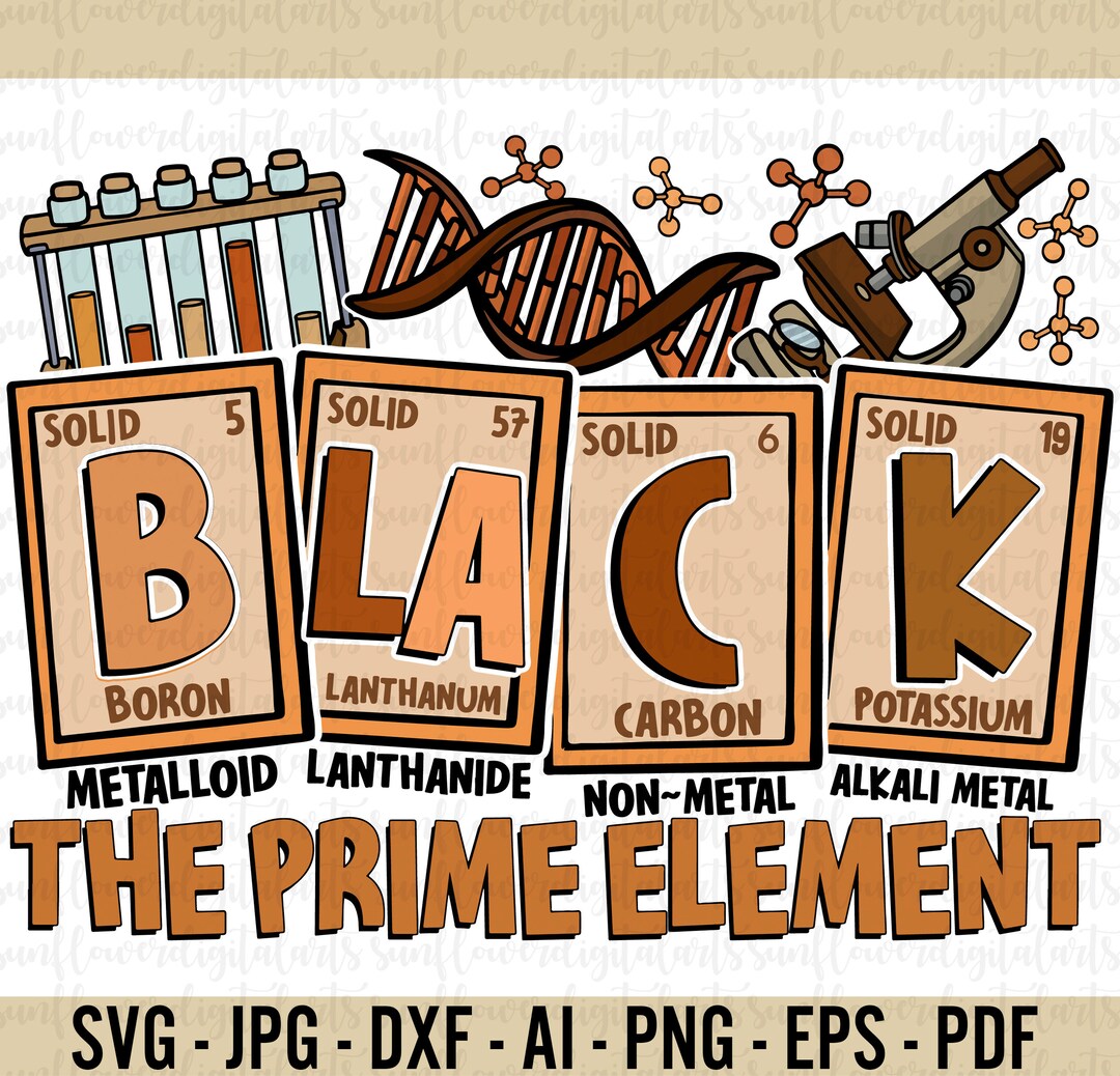 Black the Prime Element SVG, Black History Month SVG, Black Pride Svg ...