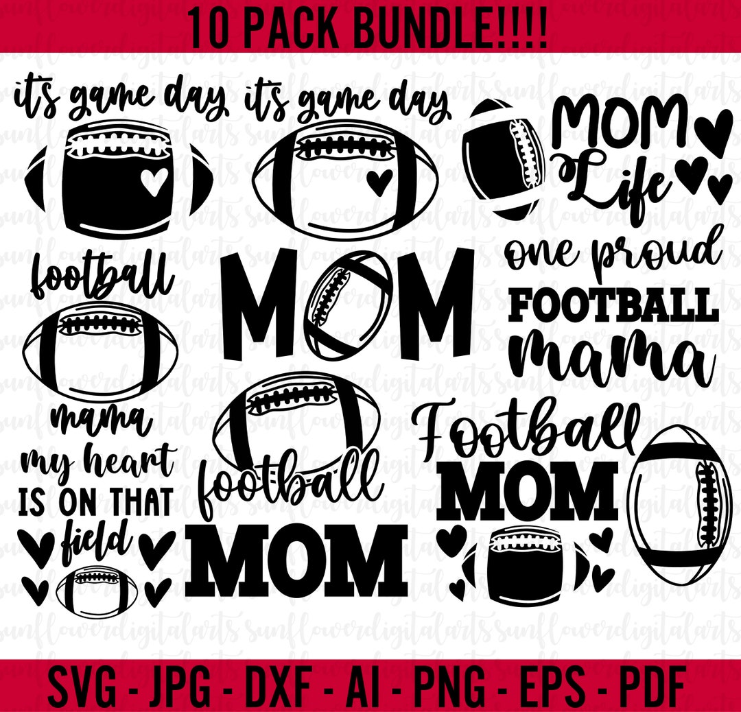 Football Mom SVG PNG Bundle, Football Ball SVG Png, Football Mom Shirt ...