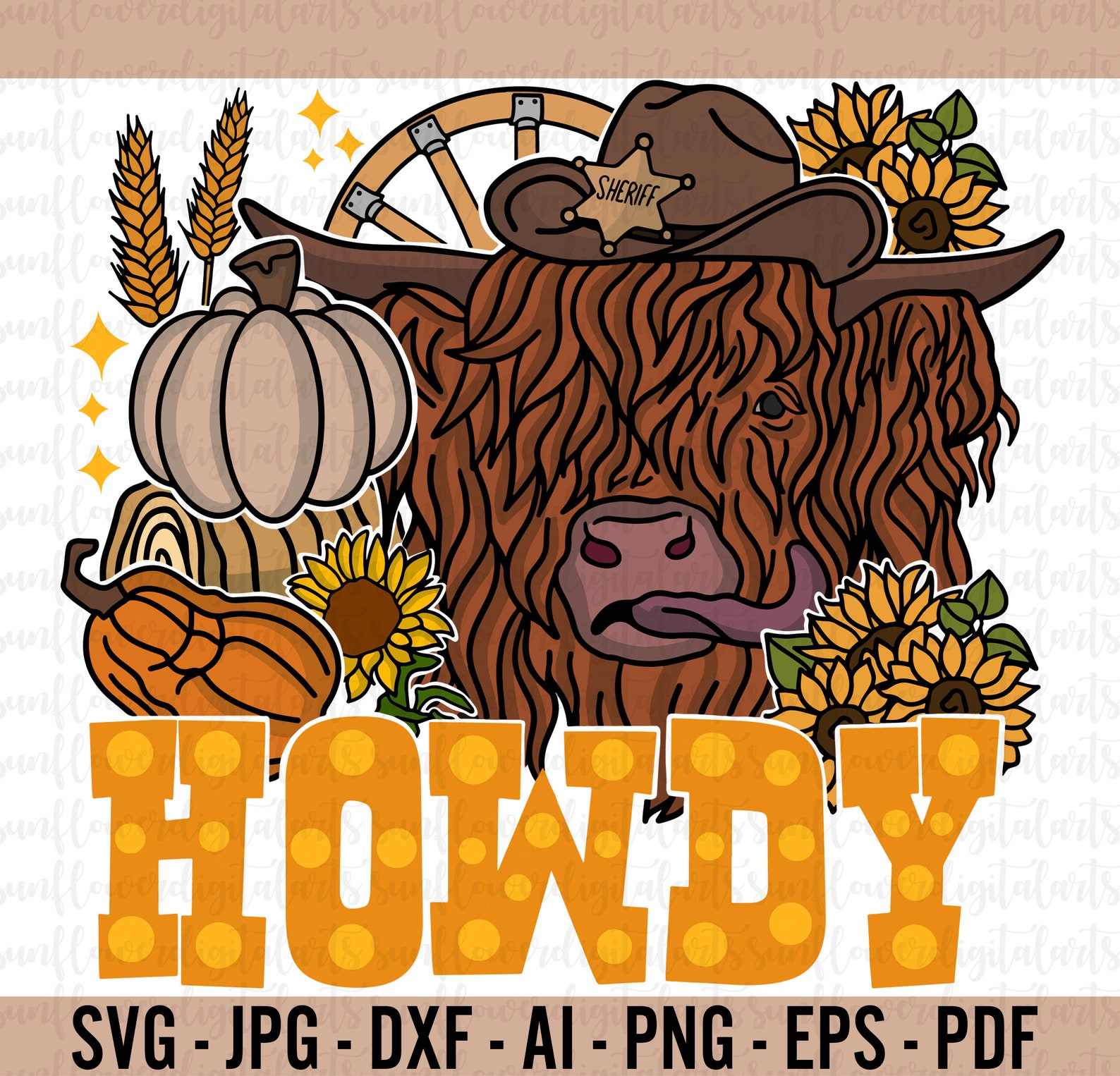 Howdy Fall Higland Cow Svg, Thanksgiving SVG, Cute Fall Svg,fall Svg ...