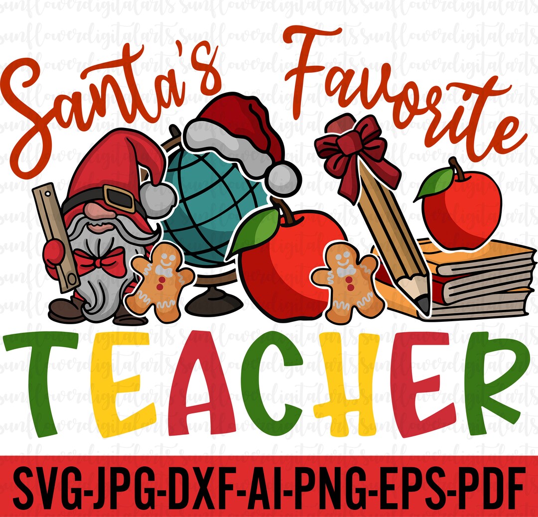 Teacher Christmas Colored SVG Bundle, Christmas SVG, School Christmas ...