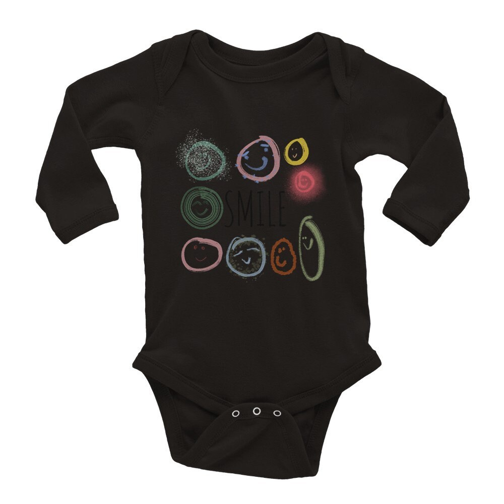 Happy Smiley Faces ADHD ADD AUTISM Classic Baby Long Sleeve Bodysuit - Etsy