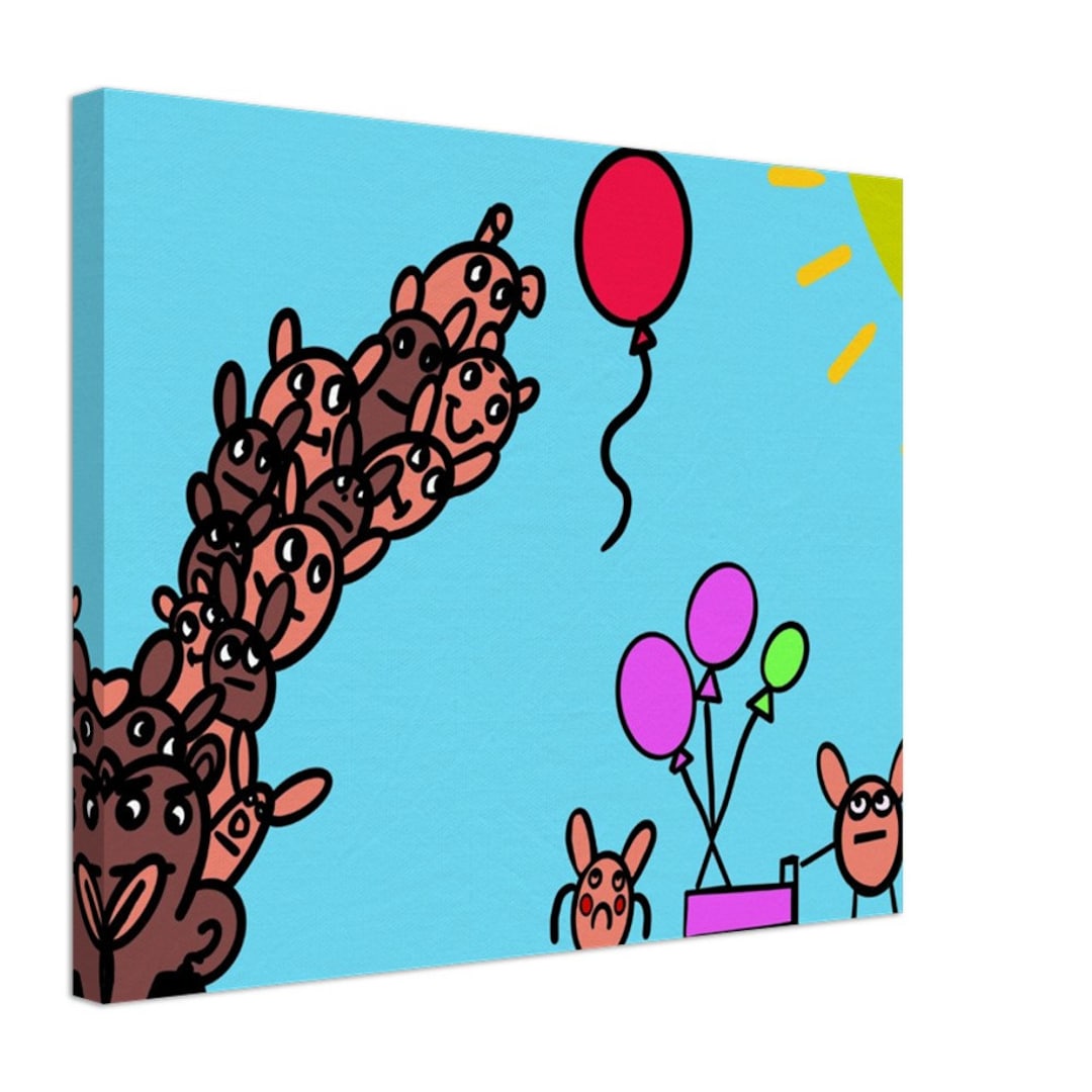 Vibrant ADHD Canvas Hyper Focusing on Catching the Red Balloon Using ...