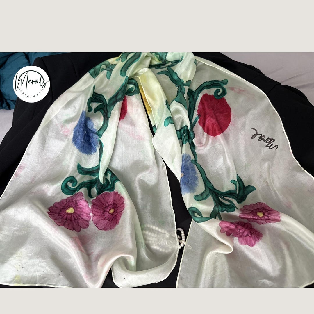 Personalised Scarf | Birth Flower Scarf | November Chysanthemum Scarf ...