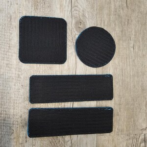 Basic Patch Set Black Canvas Teal Embroidery POTS Dysautonomia Patch ...