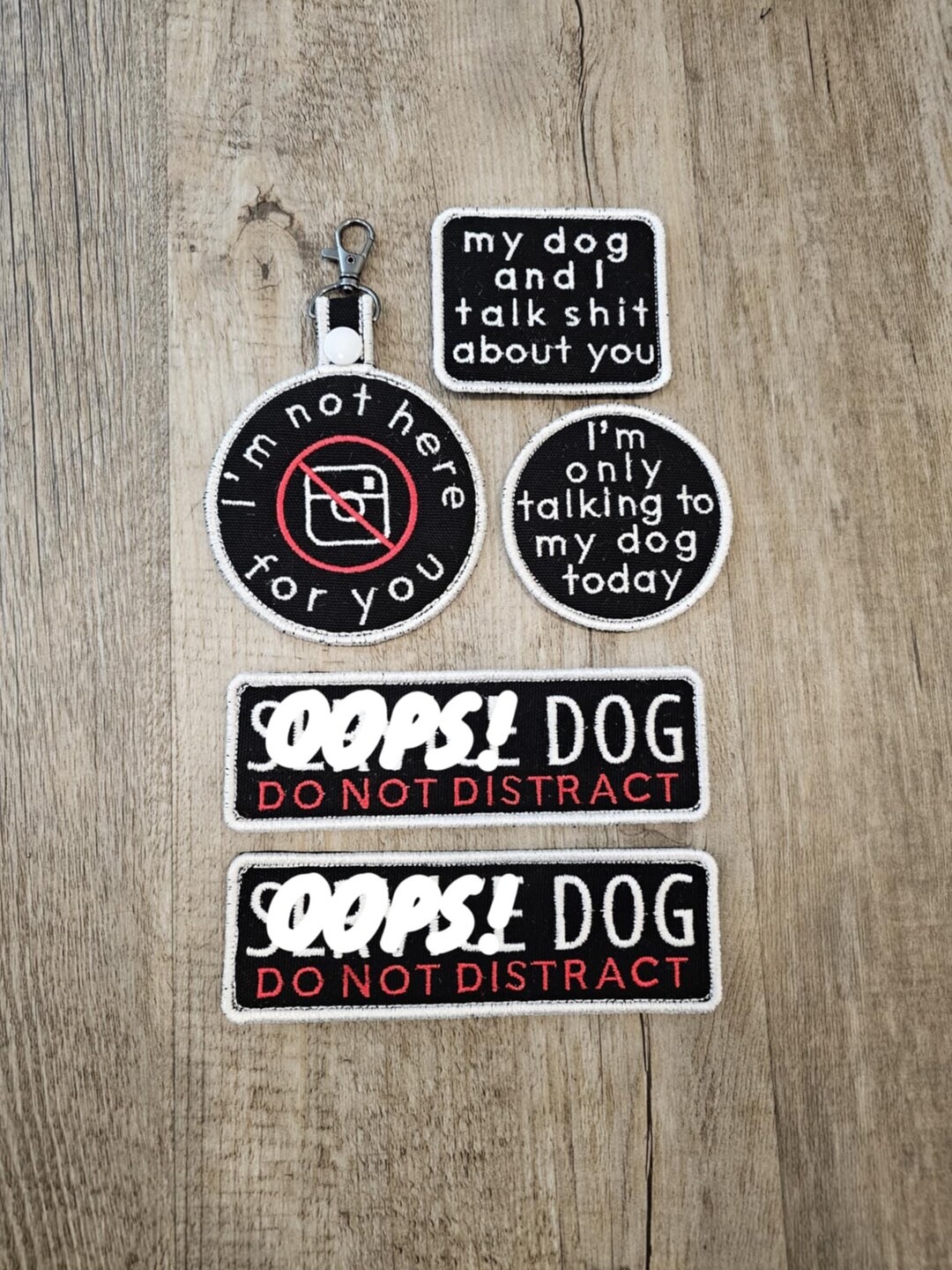 Basic Patch Set Black Canvas Velcro Patch Tab I'm Not Here for You ...