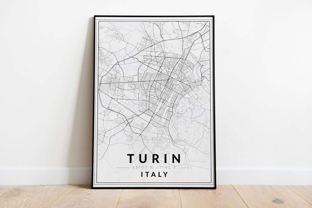 Turin Map Print, Italy Map, Turin City Poster, Turin Street Map Print ...