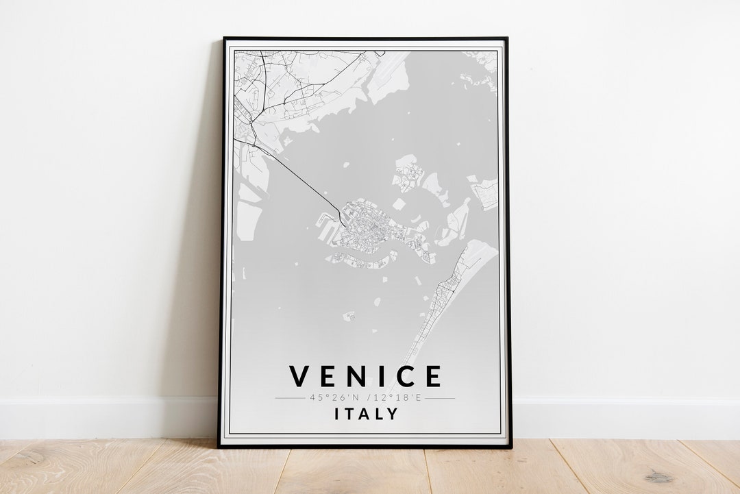 Venice Map Print, Italy Map, Venice City Poster, Venice Street Map ...