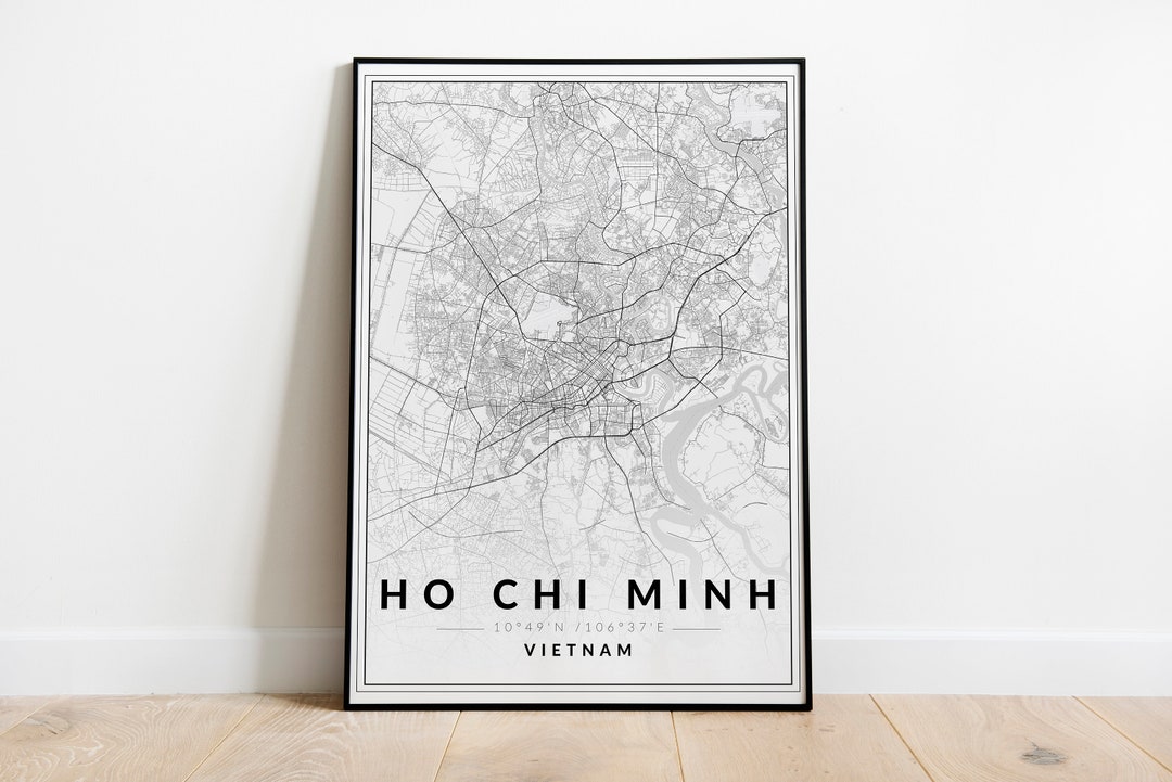 Ho Chi Minh Map Print, Vietnam Map, Ho Chi Minh City Poster, Ho Chi ...