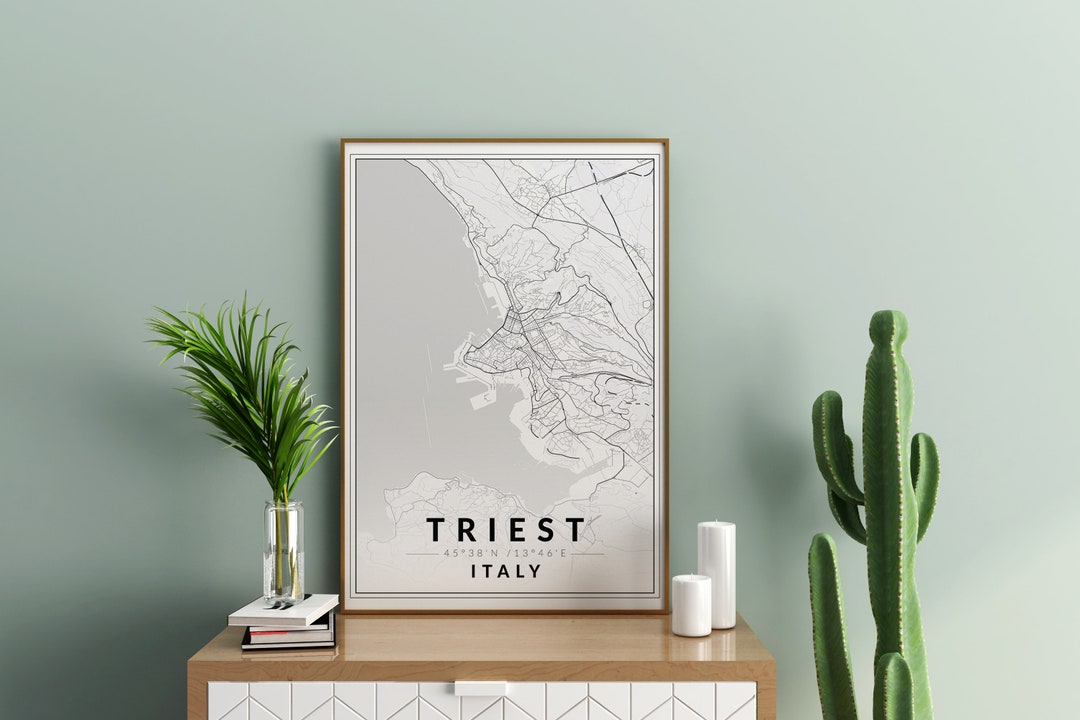 Triest Map Print, Italy Map, Triest Poster, Printable Map, Modern Map ...
