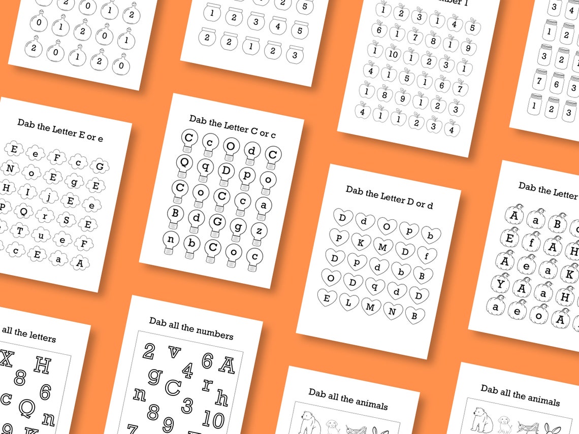 ALPHABET DAB IT Lettering Worksheets Preschool Printables Preschool ...