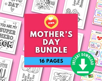 All About My Mom, Mothers Day Gift, Card for Mom, Activity Page ...