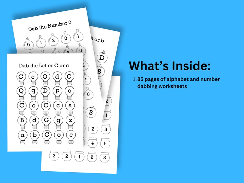 ALPHABET DAB IT Lettering Worksheets Preschool Printables Preschool ...