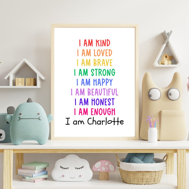 Customized Wall Art, Kids Printable Wall Art, Kids Affirmations, Baby ...