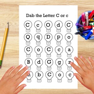 ALPHABET DAB IT Lettering Worksheets Preschool Printables Preschool ...