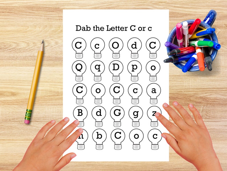 ALPHABET DAB IT Lettering Worksheets Preschool Printables Preschool ...