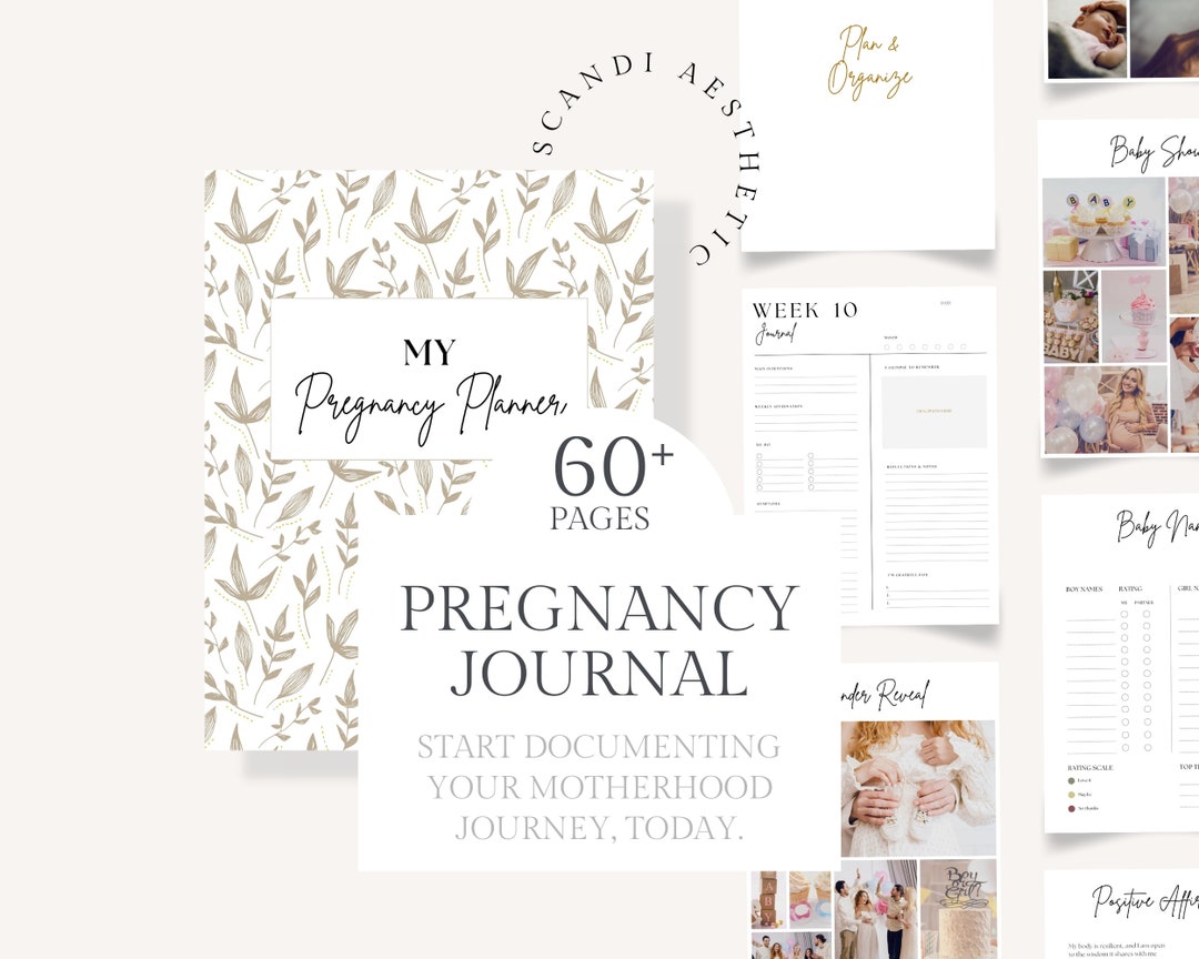 Digital Pregnancy Planner Printable Pregnancy Journal Memory Book Baby ...