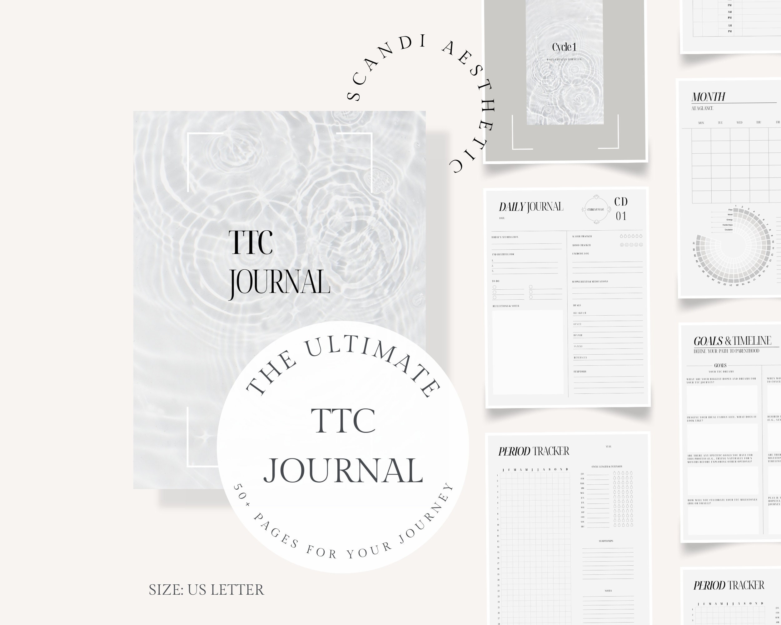 TTC Journal Printable Fertility Planner TTC Chart Ovulation Test ...