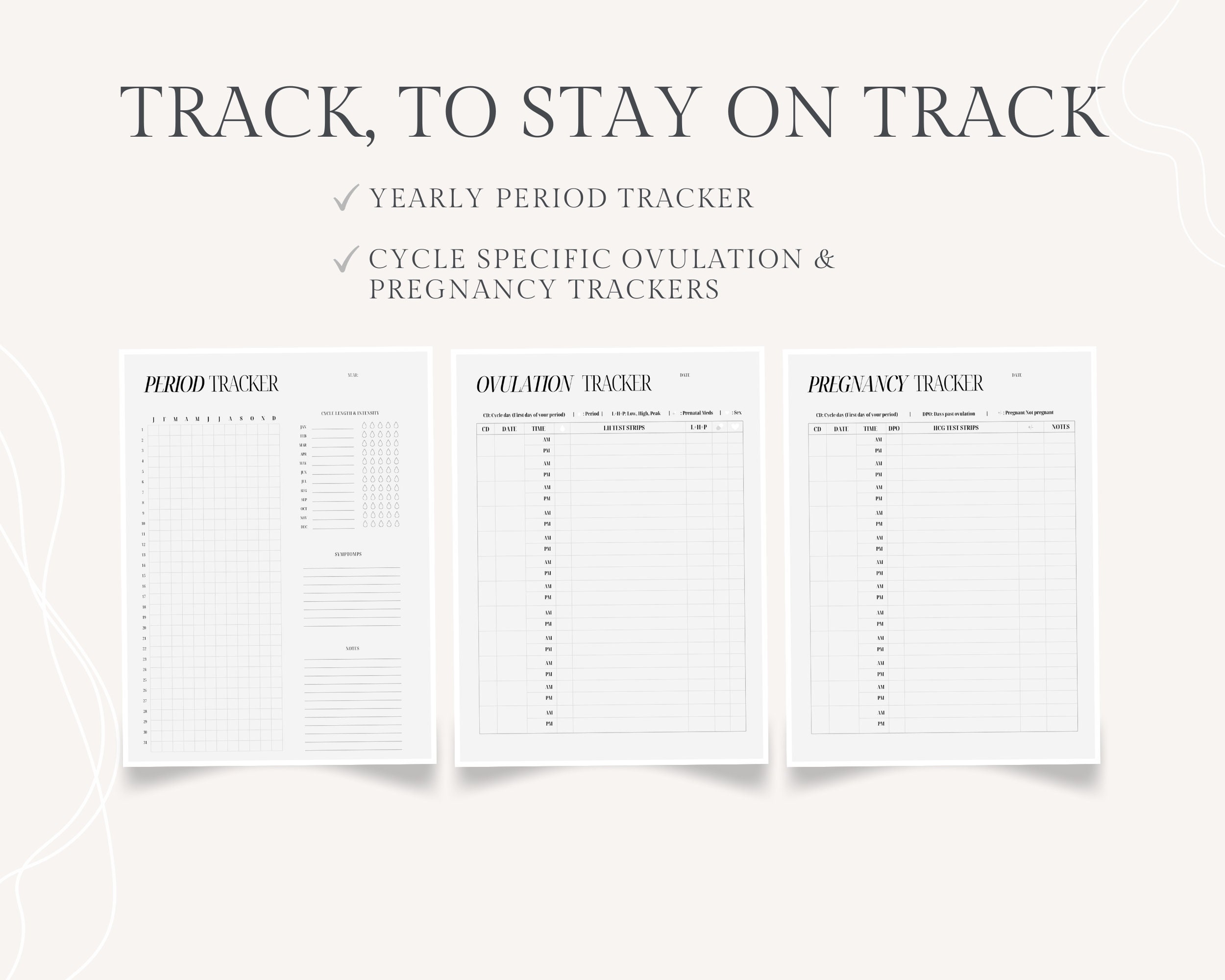 TTC Journal Printable Fertility Planner TTC Chart Ovulation Test ...