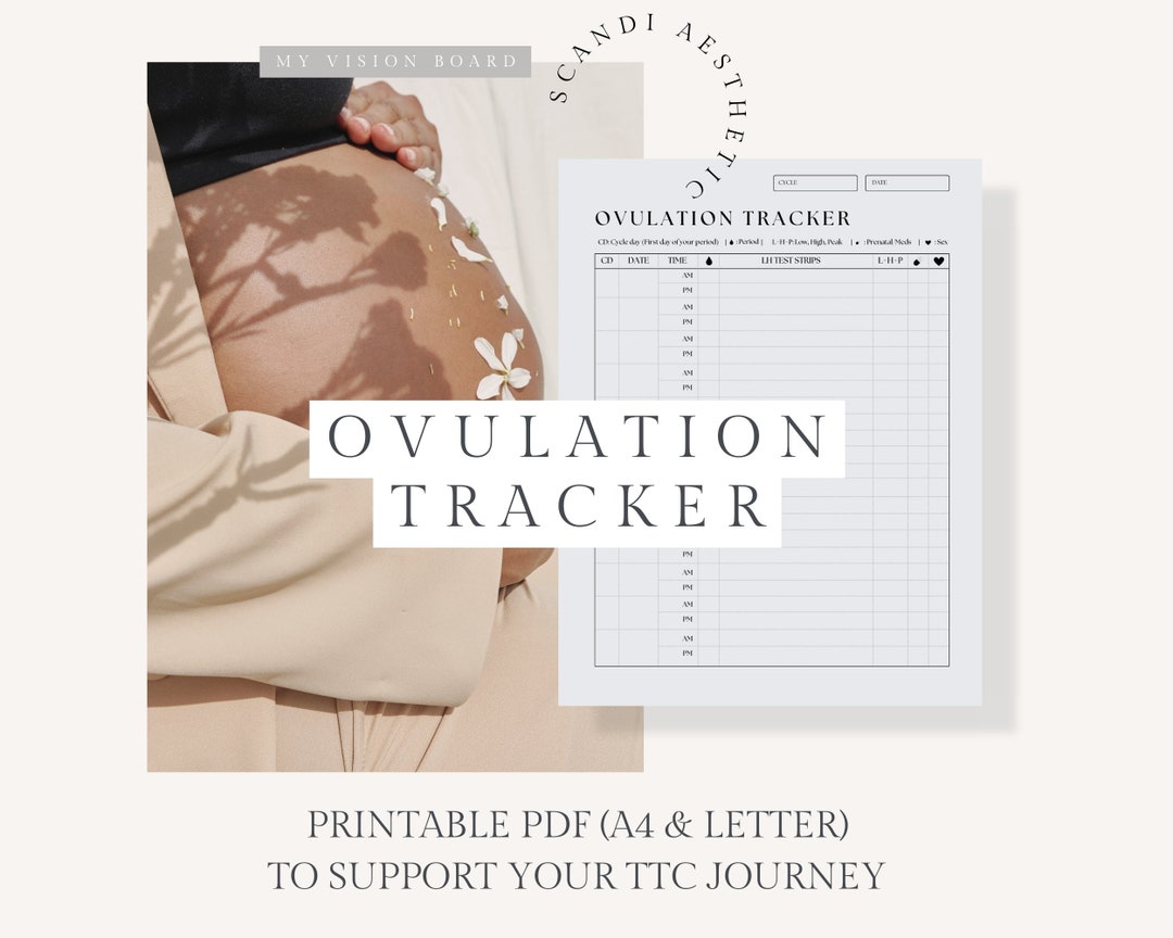 Ovulation Tracking Sheet, Ovulation Journal Printable, TTC Planner ...