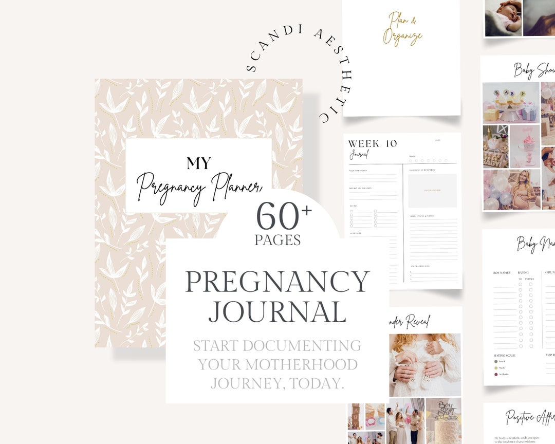 Printable Pregnancy Journal | Digital Pregnancy Planner | Boho ...