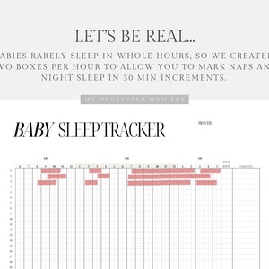 Baby Sleep Log Book, Sleep Tracker, Sleep Training Chart, Daily Baby ...