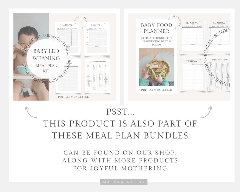 Baby Meal Planner Template, Baby Led Weaning Calendar, Weekly Meal ...