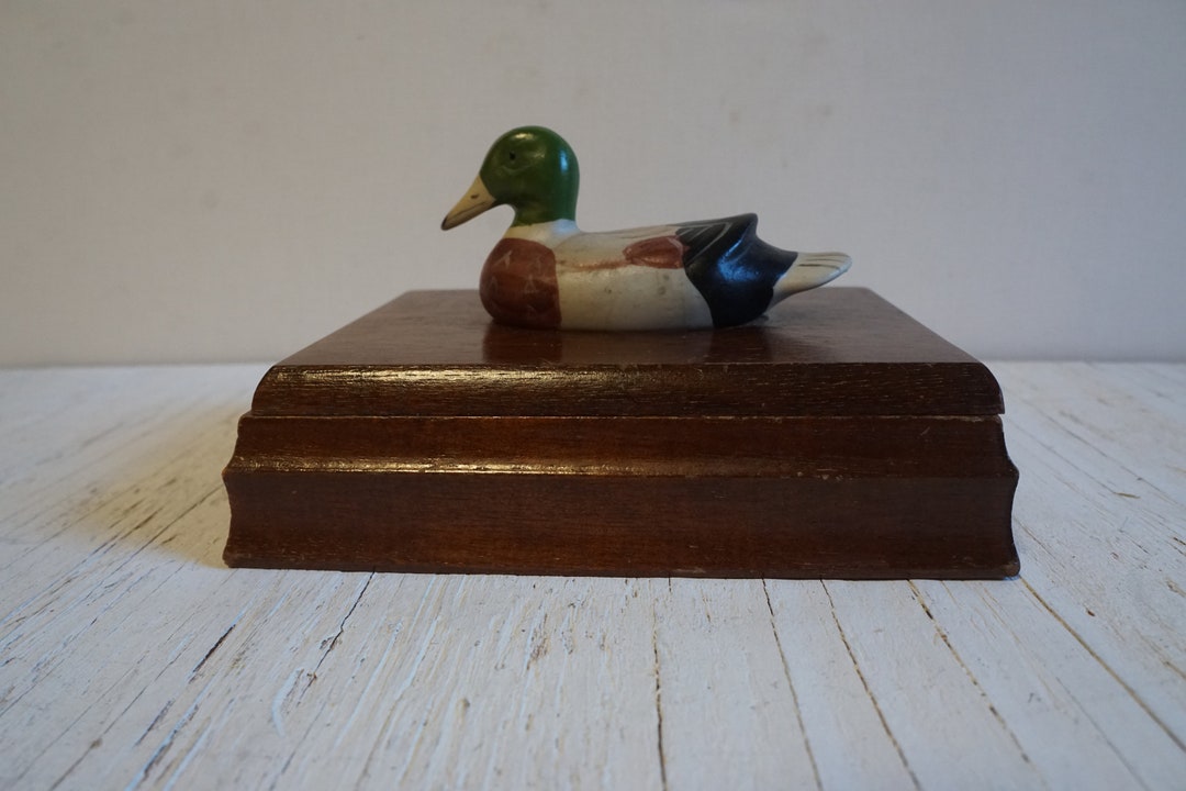 Vintage Brass Mallard Duck Card Deck Box/wood Storage Box With Cards - Etsy