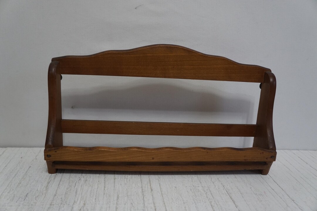 Small Spice Rack Wooden Spice Rack Mid Century Vintage Kitchen Jar ...