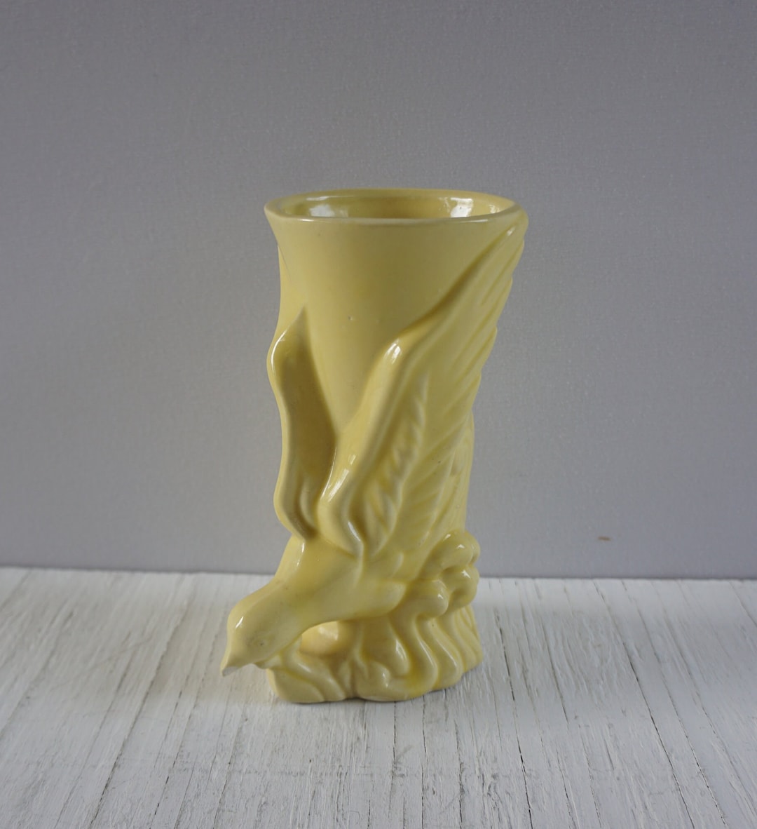 Vintage Morton Pottery Bird of Paradise Flower Vase Swooping Bird Vase ...