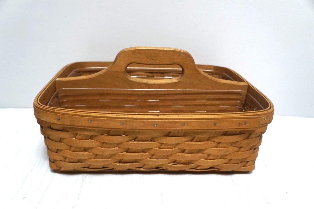 Rare and Collectible Longaberger Baskets Carry Caddy Baskets Handled 2 ...