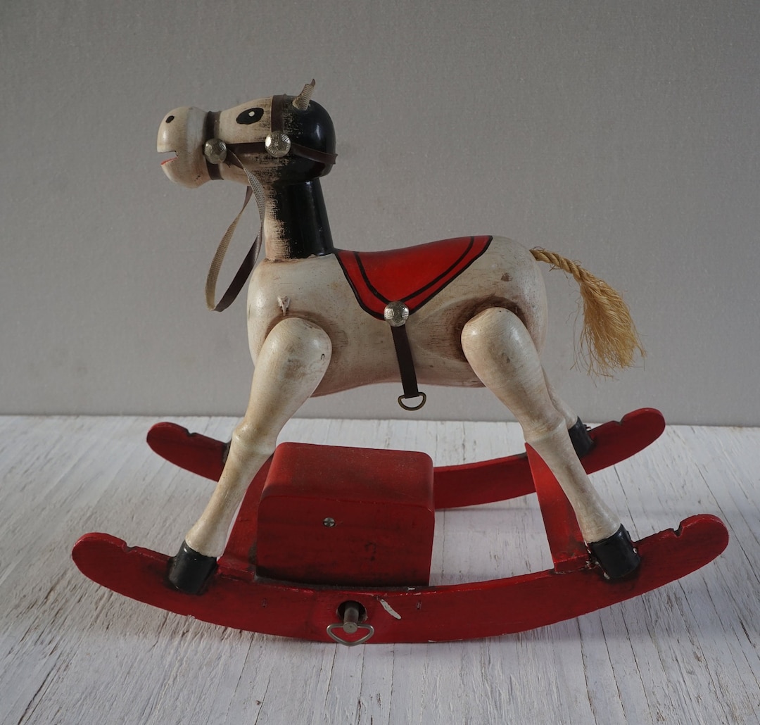 Vintage Enesco Musical Rocking Horse Tabletop Rocking Horse - Etsy