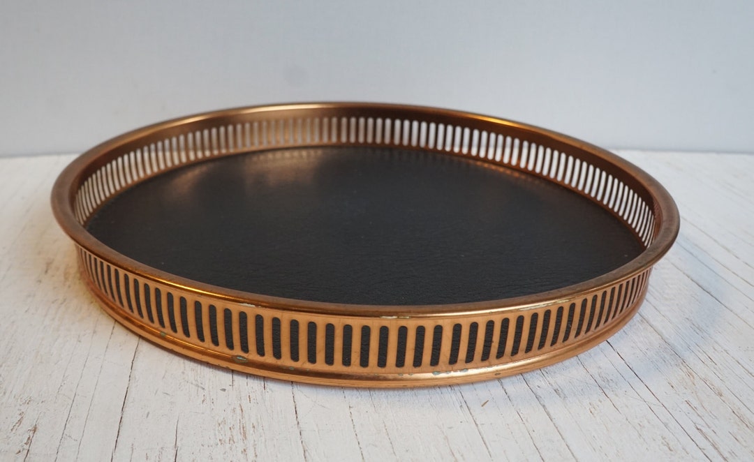 Coppercraft Guild Round Serving Tray/ Round Copper Serving Tray - Etsy